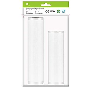 ULTTY Vacuum Sealer Bags for Food Saver - Suitable all Popular Vacuum Sealers, 100% BPA-Free | 2 Vacuum Sealer Rolls 8 inch X 10ft & 11 inch X 10ft