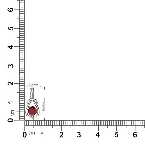 Diamondere Natural and Certified Ruby Infinity Knot Solitaire Necklace in 14k White Gold | 0.42 Carat Pendant with 18 Inch Chain