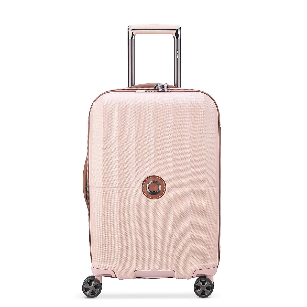 DELSEY PARIS St. Tropez Hardside Expandable Luggage with Spinner Wheels, Pink, Checked-Large 28 Inch
