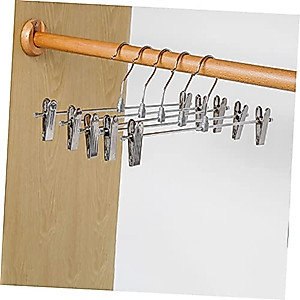 Holibanna 30pcs Boot Hanging Hold Clip Clothes Hangers Clip Hanger Stainless Steel Hangers Trouser Hangers Retractable Clothes Rack Simple Hanger Practical Hanger Clip Hanger Jeans