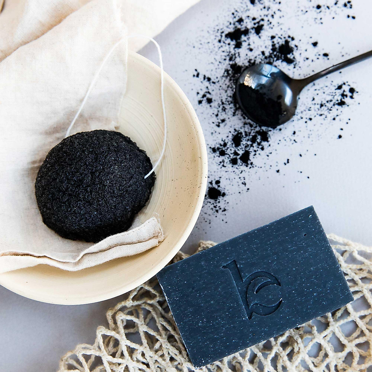 Peppermint Tea Tree Charcoal Facial Bar Soap - USA Made with Natural & Organic Ingredients, Face Wash Black Soap Bar for Acne, Eczema & Psoriasis, Detoxifying Charcoal for Oily & Sensitive Skin
