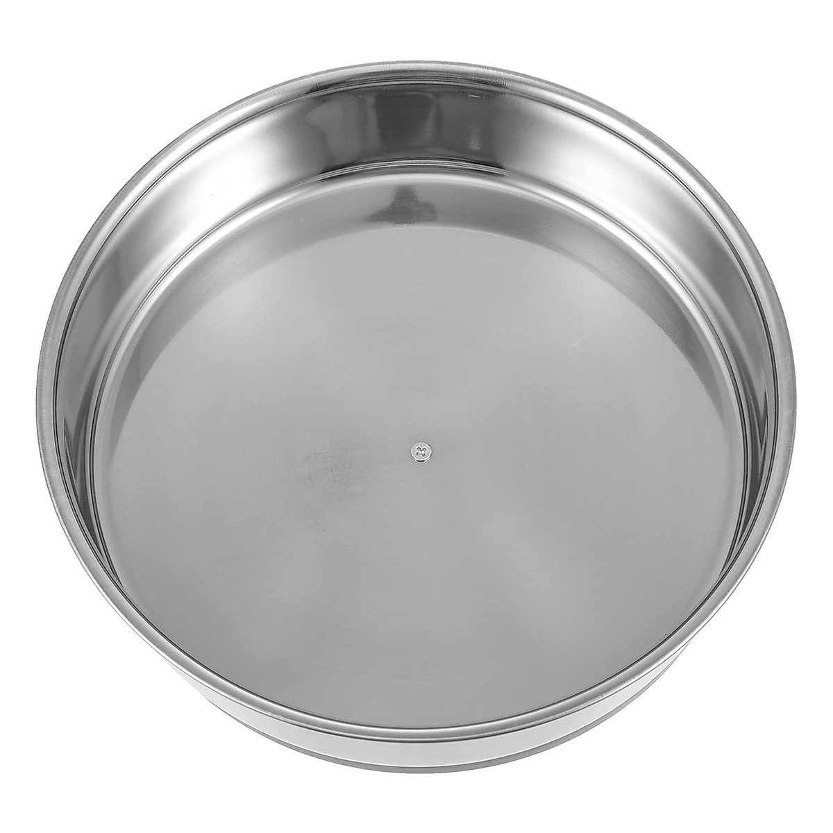 Cabilock 1pc Stainless Steel Tray Turntable Shelf Round to Rotate