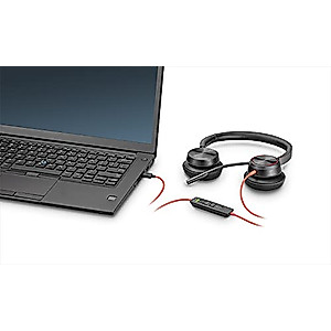 Poly (Plantronics + Polycom) Blackwire 8225 Wired Headset with Boom Mic (Plantronics) - Dual-Ear (Stereo) - USB-C to Connect to Your PC/Mac - Works with Teams, Zoom & More, (214407-01)