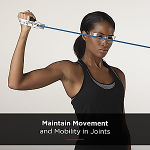 THERABAND Resistance Tubes, Professional Latex Elastic Tubing with Soft Handles, Exercise, Physical Therapy, Lower Pilates, At-Home Workouts, & Rehab, 48 Inch, Blue, Extra Heavy, Intermediate Level 2