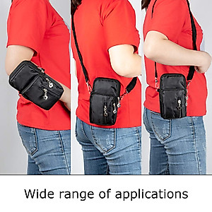 Ladies Crossbody Bag Mobile Phone Shoulder Bag Cotton Mobile Phone Handbag (#3)