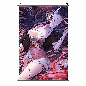 Anime Poster Kamado Nezuko Wall Scroll Poster Canvas Painting for Home Wall Decor 16"X 24"