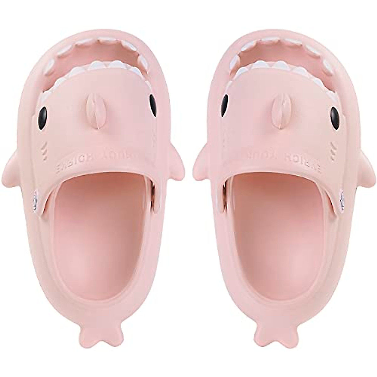 KVbabby Cloud Shark Slides for Kids Toddlers Girls Boys Novelty Open Toe Sandals Cute Shower Pillow Slippers with Thick Sole for Outdoor Indoor Pink 7-7.5 Toddler
