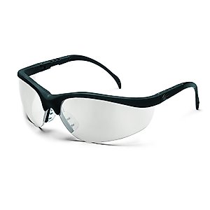 Crews Klondike Safety Glasses With Black Nylon Frame And Clear IndoorOutdoor Mirror Polycarbonate Duramass Anti-Scratch Lens