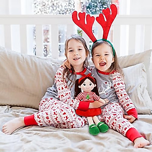 June Garden 14" Snuggle Cuties Nora - Soft Cuddly Plush Doll Gift for Girls - Huggable Rag Doll - Christmas M