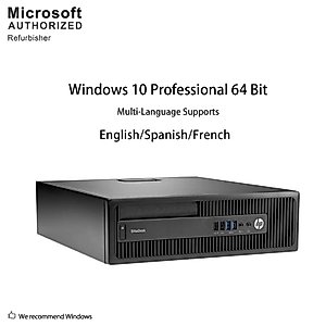 HP EliteDesk 800 G2 Small Form Factor High Performance Desktop PC, Intel Quad Core i5-6500 3.2GHz, 32G DDR4, 1T SSD, WiFi, BT, DP, VGA, Windows 10 Pro 64 Language Supports En/Sp/Fr (Renewed)