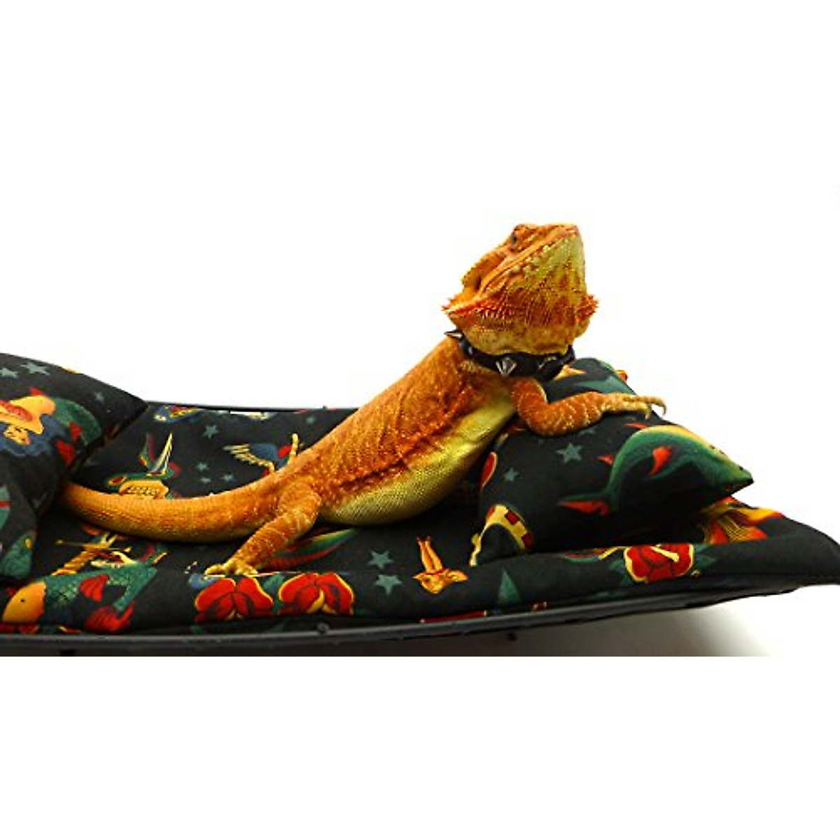 Chaise Lounge for Bearded Dragons, Vintage Tattoos Fabric
