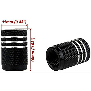 Tire Caps Metal Air Valve Cap Compatible with Nissan Car Accessories Valve Stem Caps Covers Car Moto Vehicle Wheel Tire Valve Stem Caps Fit for Versa Sentra Altima Accessories 4Pcs(Black)