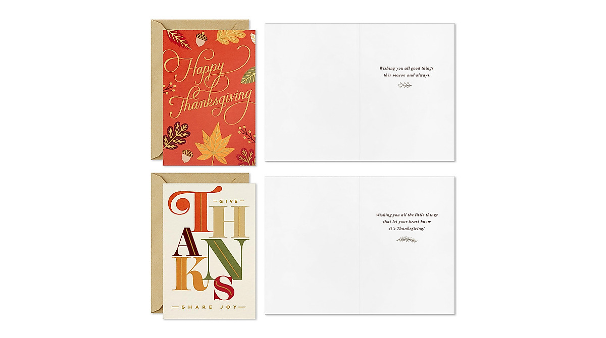 Hallmark Thanksgiving Card Assortment - 72 Festive Cards