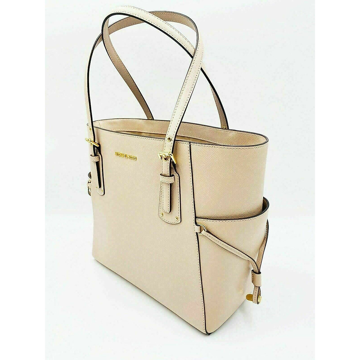 Michael Kors Textured Leather Tote- Oat