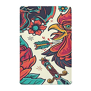 Colorful Tattoo Baby Crib Sheets Soft Toddler Bed Sheets Breathable Mattress Cover Crib Mattress Protector for Stroller Crib Mattress Infant Unisex Girl, 39*27*5in