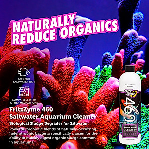 Fritz Aquatics 83370 FritzZyme 460 Biological Conditioner for Salt Water Aquariums, 16-Ounce