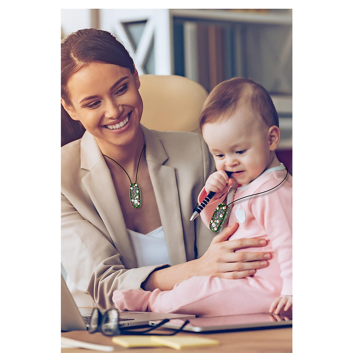 Timeage Personal Air Purifier,Timeage Portable Air Purifier Necklace, Negative Ions,Wearable Outdoor, Good Gift for Christmas and Birthday Green Pattern