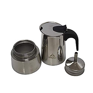 IMUSA USA B120-22062M Stainless Steel Stovetop Espresso Coffeemaker 6-Cup, Silver
