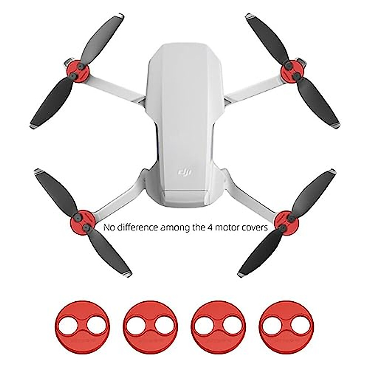 Mavic Mini 3 2 1 Motor Cover Cap Drone Dust-Proof Engine Protector Guard Protective Accessories for DJI Mavic Mini 2 SE 3 Pro (for Mini 1 SE 3 3Pro Red)