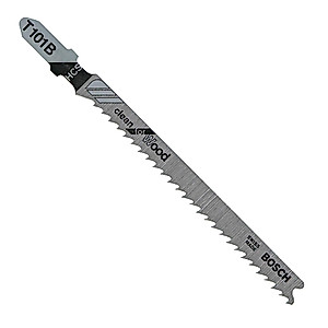 Bosch T101B3 3-Piece 4 In. 10V TPI Clean Wood Cutting T-Shank Jig Saw Blades