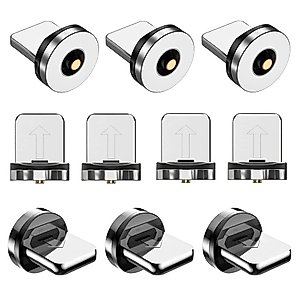 Magnetic Charging Tips (lPhone Tips) 10pack,Just Raoskytips (iProduct-Tips) Without USB Cables&Non-Data,Compatibility for iSmartphones