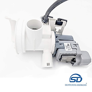 Supplying Demand 00436440 00674704 Clothes Washer Drain Pump Motor and Housing Replacement Grey