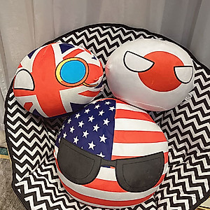 Wgxzyq 12Inch Country Ball Plushies, CountryBall Plush Stuffed Plush Toy, Birthday Xmas Gift for Kids Boys Girls (Germany)