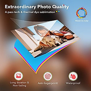 Liene 4x6'' Photo Printer, Wi-Fi Picture Printer, 20 Sheets, Full-Color Photo, Instant Photo Printer for iPhone, Android, Smartphone, Thermal dye Sublimation, Portable Photo Printer for Home Use
