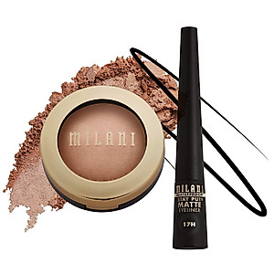 Milani Baked Highlighter (Rose Italiana) and Stay Put Matte Liquid Eyeliner