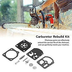 BOTEGRA Chainsaw Gasket, Stable Carburetor Rebuild Kit High Accuracy with Storage Box for Garden Tools