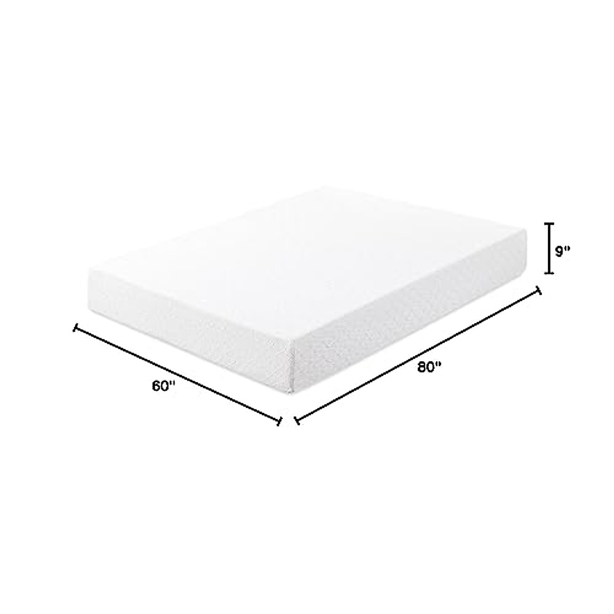 Best Price Mattress 9 Inch Signature Gel Memory Foam Mattress, Cooling Gel Infusion, Queen White