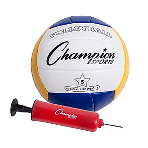 Champion Sports CG204 Outdoor Volleyball Set: Complete Portable Team Sports Set with Net, Poles, Ball & Accessories