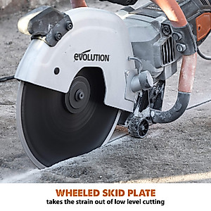Evolution Power Tools R300DCT 12 inch Concrete Saw (Aka Circular Saw, Angle Grinder, Chop / Cut Off Saw, Demo Saw, Disc / Power Cutter) Electric Motor, No Gas - 4-1/2" Cut - Incl Diamond Masonry Blade