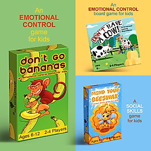da Vinci's Room Don't Go Bananas - A CBT Therapy Game for Kids to Work on Controlling Strong Emotions - Counseling Games, Therapy Toys, Social Skills Games for Kids