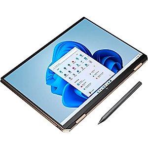 HP 2022 Spectre 2-in-1 Laptop 13.5" 3K2K OLED Touchscreen EVO 11th Intel Core i7-1195G7 Iris Xe Graphics 16GB DDR4 1TB SSD Wi-Fi 6 Thunderbolt 4 Backlit KB w/ FP and Pen Windows 11 Pro w/RATZK 32GB