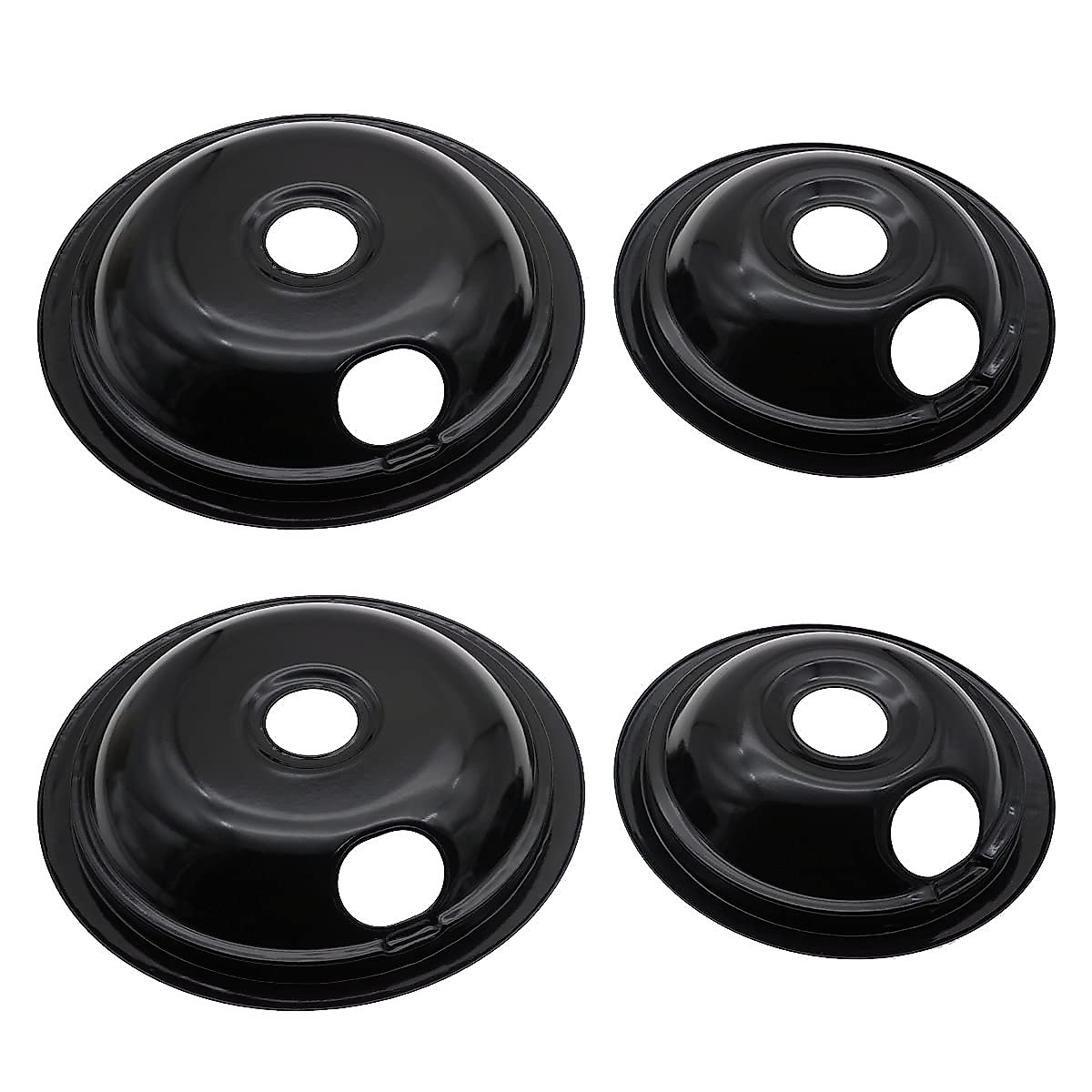 Siwdoy 318067041 318067051 Porcelain Drip Pan Set and MP22YA Electric Range Burner Element Unit Set, Compatible with Frigi-daire Ken-more Range Oven Replaces 5304430149 5304430150