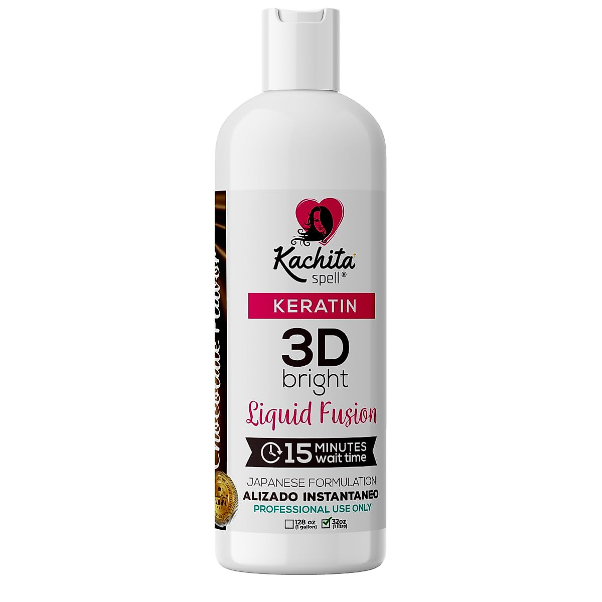 Kit Brazilian Keratin 3D IMPROVED FORMULA Treatment Hair Straighteners Hight Bright Kachita Spell + Clarify Shampoo