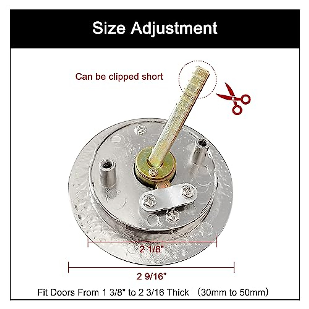 Round Pocket Door Lock with Keys - Recessed 2 Sided Handle Hardware for Privacy Barn Door and Sliding Door with Latch - Fits 1 3/8” to 2 3/16” Thickness Door (1 Pack, Sliver-Entry)