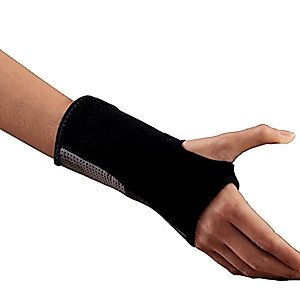 ACE Reversible Splint Wrist Brace, Provides moderate-stabilizing support to sore, weak and injured wrists, Adjustable, Gray, 1/Pack