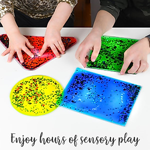 Playlearn Sensory Gel Pads - Sensory Bag - 3D Folding Pads 4pk - Fidget Toys - Tactile Sensory Toys