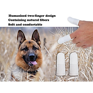 CXP Good Goods Dog Toothbrushes,Two-Finger Toothbrush Kit,360ºTeeth Cleaning for Dogs,Cats (20 Pieces)