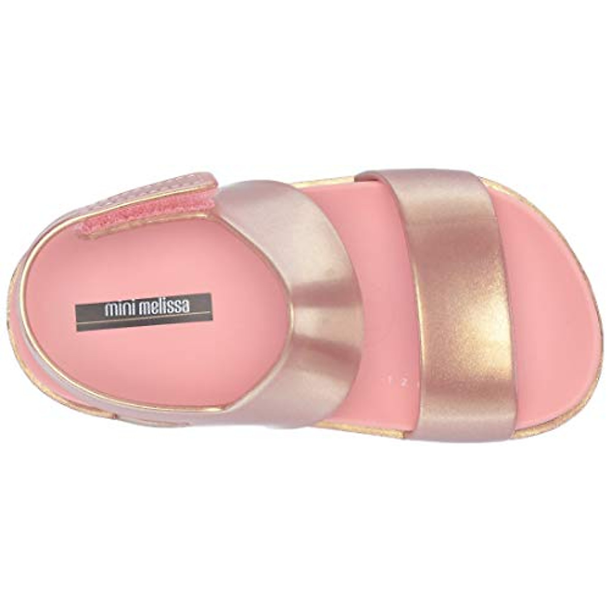 Mini Melissa Baby-Girl's Mini Cosmic Sandal Slipper, Rose Gold, 5 Medium US Toddler