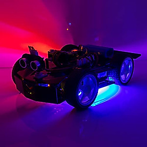 SunFounder Robot Car Kit for Raspberry Pi Pico, Open Source, MicroPython, App Control, RGB LED, Electronic DIY Robot Kit for Teens and Adults (Battery Included)