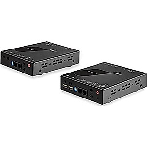 StarTech.com HDMI KVM Extender Over IP - 4K 30Hz HDMI 2.0 & USB Over IP LAN or CAT5e/CAT6 Ethernet (100m/330ft) - Remote KVM Switch/Console Transmitter/Receiver Extender Kit, TAA (SV565HDIP)