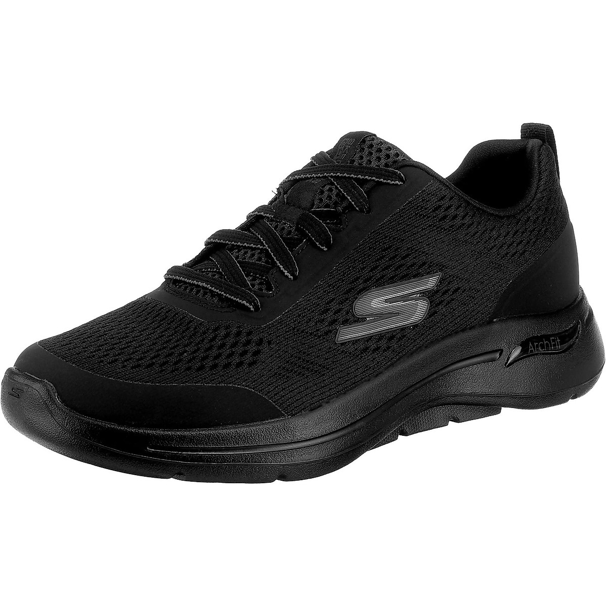 Skechers Men's Gowalk Arch Fit-Athletic Workout Walking Shoe with Air Cooled Foam Sneaker, Black, 8