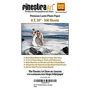 8" X 10" Premium Luster Inkjet Photo Paper - 100 Sheets