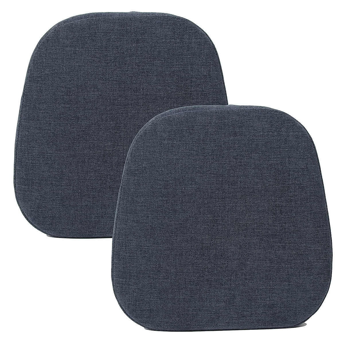Loveboat Metal Chair Cushions, 14x14 Inches Metal Dining Chair Pads with Ties for Tolix Style Metal Chairs 2 Pack Navy