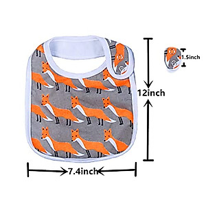 Gelisite 7 Pack Baby Cotton Absorbent Bibs for Drooling Teething