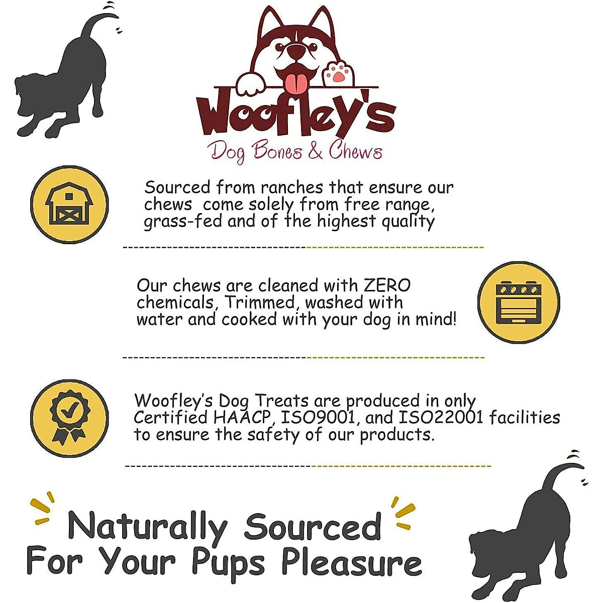 Woofley's Natural Brown Cow Ears - (20 Count) - Best Cow Ears for Dogs - Beef Buffalo No Hide Dog Chews - Natural Cow Ear Dog Chews