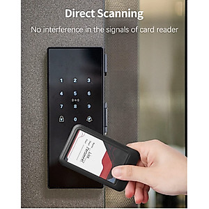 Uniclife Sliding ID Badge Holder Hard Black Vertical Plastic Card Case Protector Pouch with Clear Window for Office School ID Credit Cards Proximity Key Cards Driver’s Licenses and Passes, 3 Pack